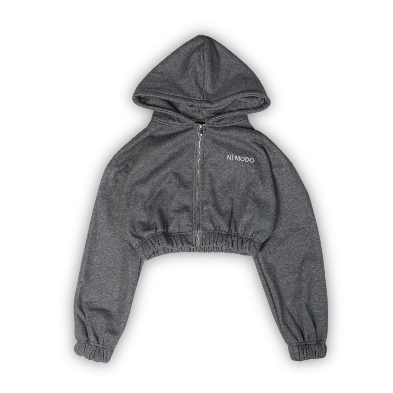 Women's Zip Crop Jacket - Steel Grey – nimodo.co Women's Zip Crop Jacket - Steel Grey – nimodo.co
