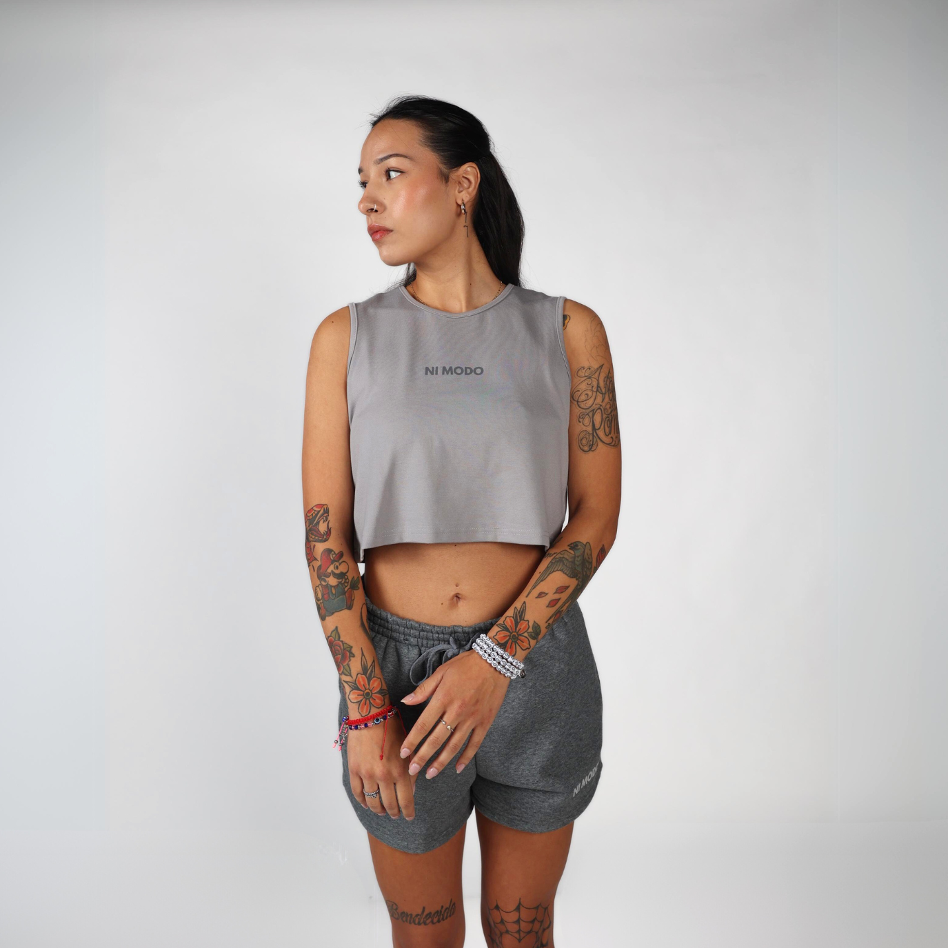 Training Crop Top - Smoke Grey – nimodo.co